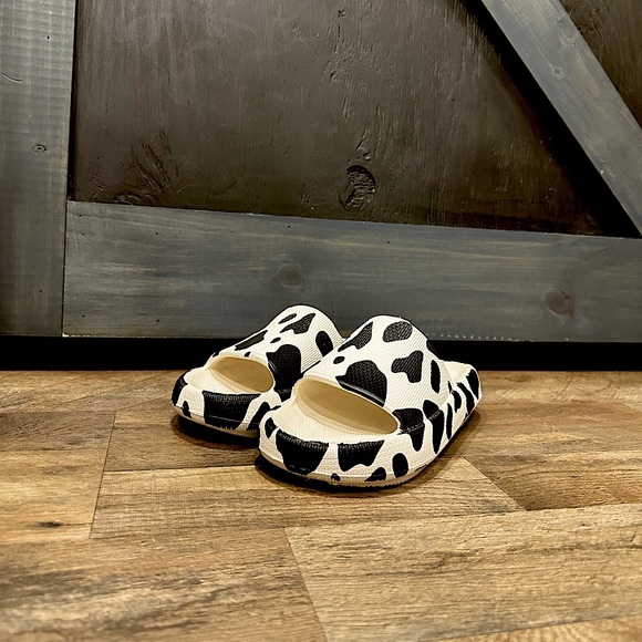 SHEIN | Shoes | Cow Print Slides | Poshmark